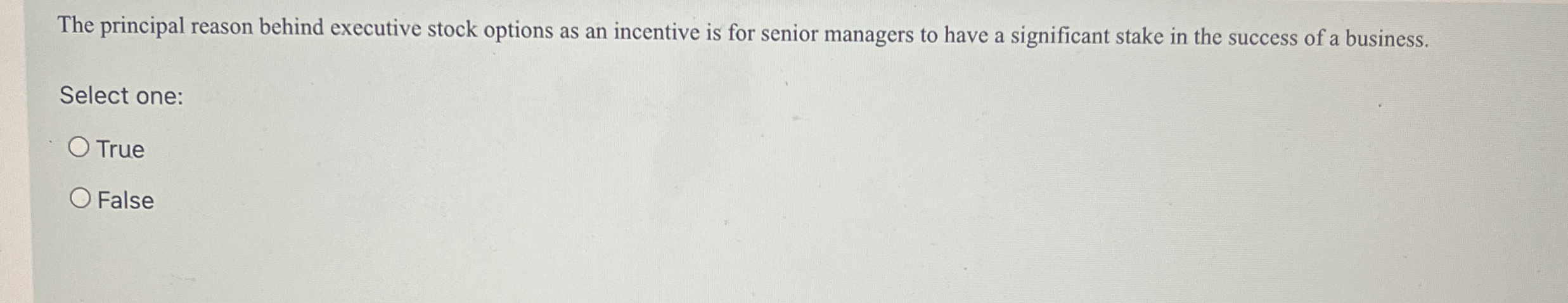 Solved The principal reason behind executive stock options | Chegg.com