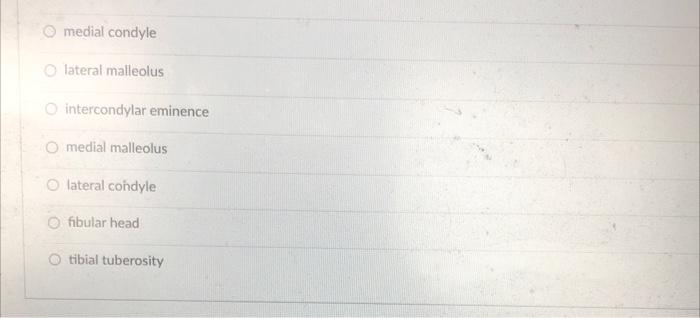 Solved For the image below: medial condyle lateral | Chegg.com