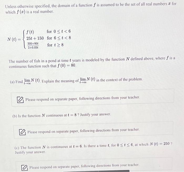 Solved Unless otherwise specified, the domain of a function | Chegg.com