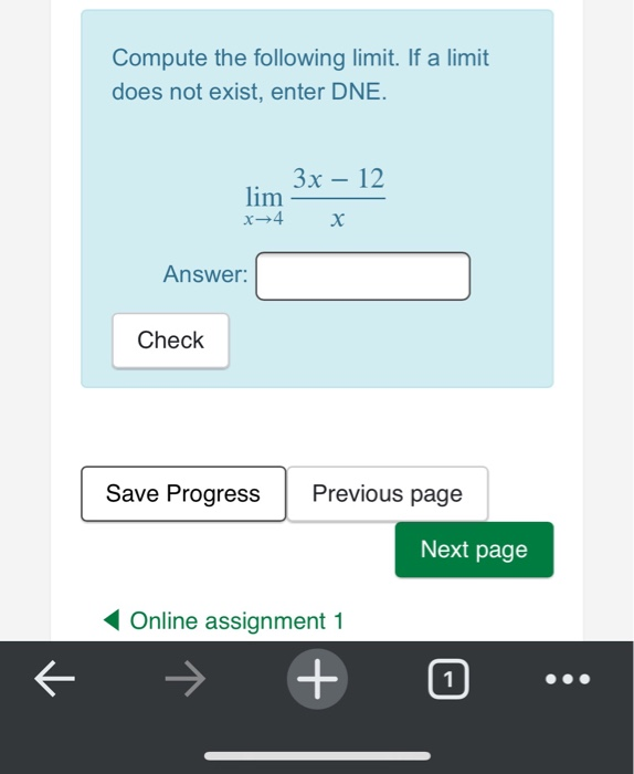 Solved Compute the following limit. If a limit does not | Chegg.com