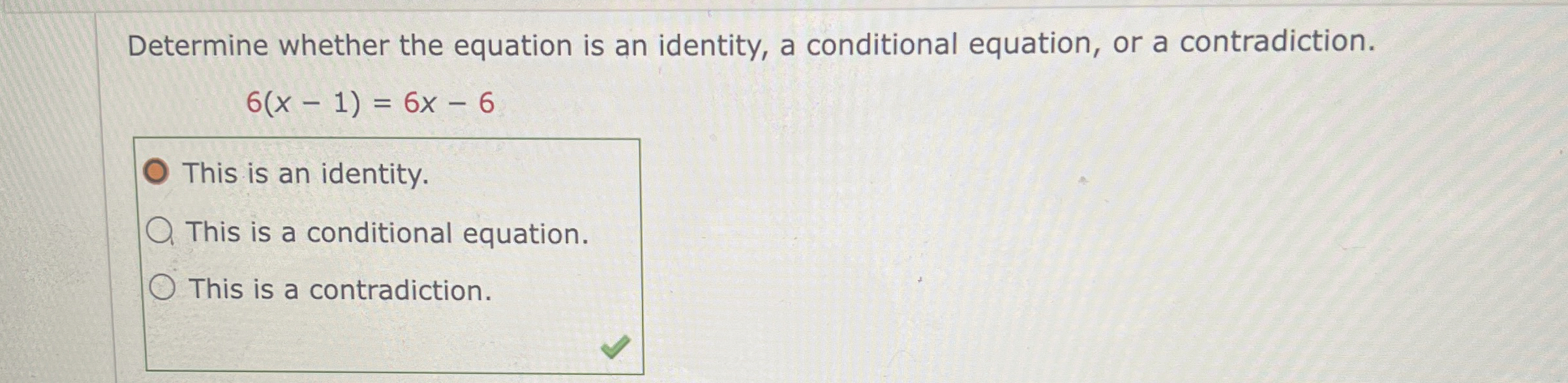 Solved Determine whether the equation is an identity, a | Chegg.com