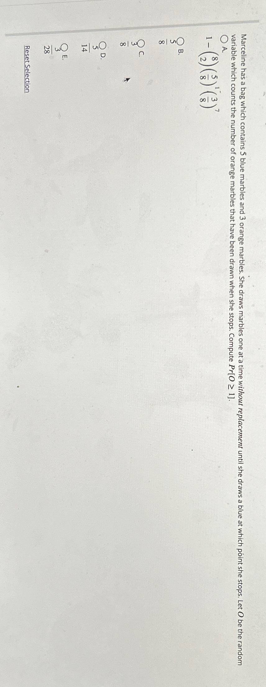Solved variable which counts the number of orange marbles | Chegg.com