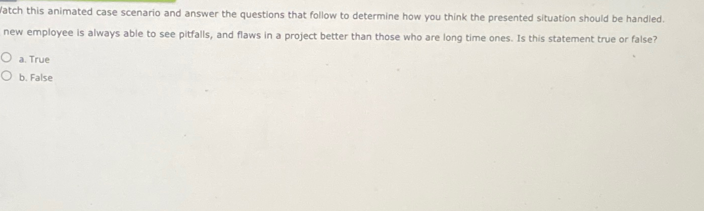 Solved latch this animated case scenario and answer the | Chegg.com