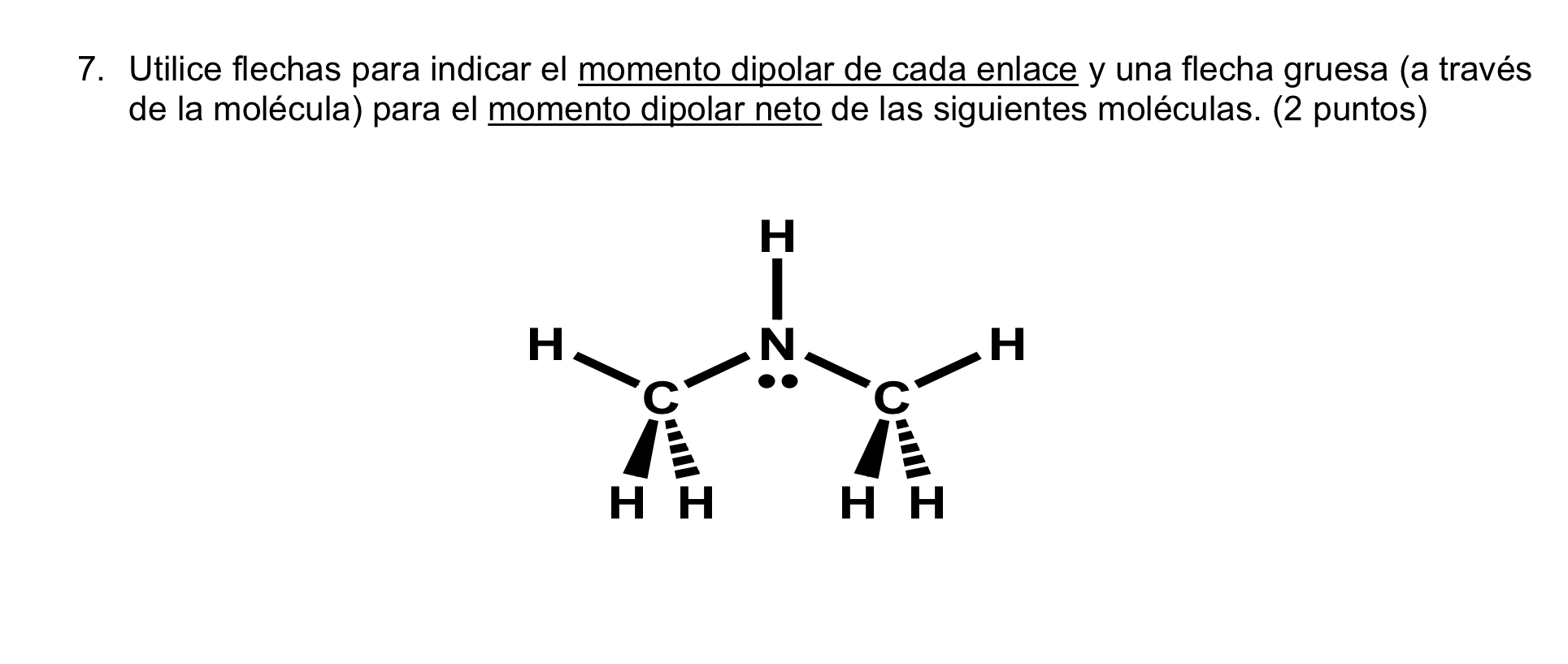 Solved Utilice flechas para indicar el momento dipolar de | Chegg.com