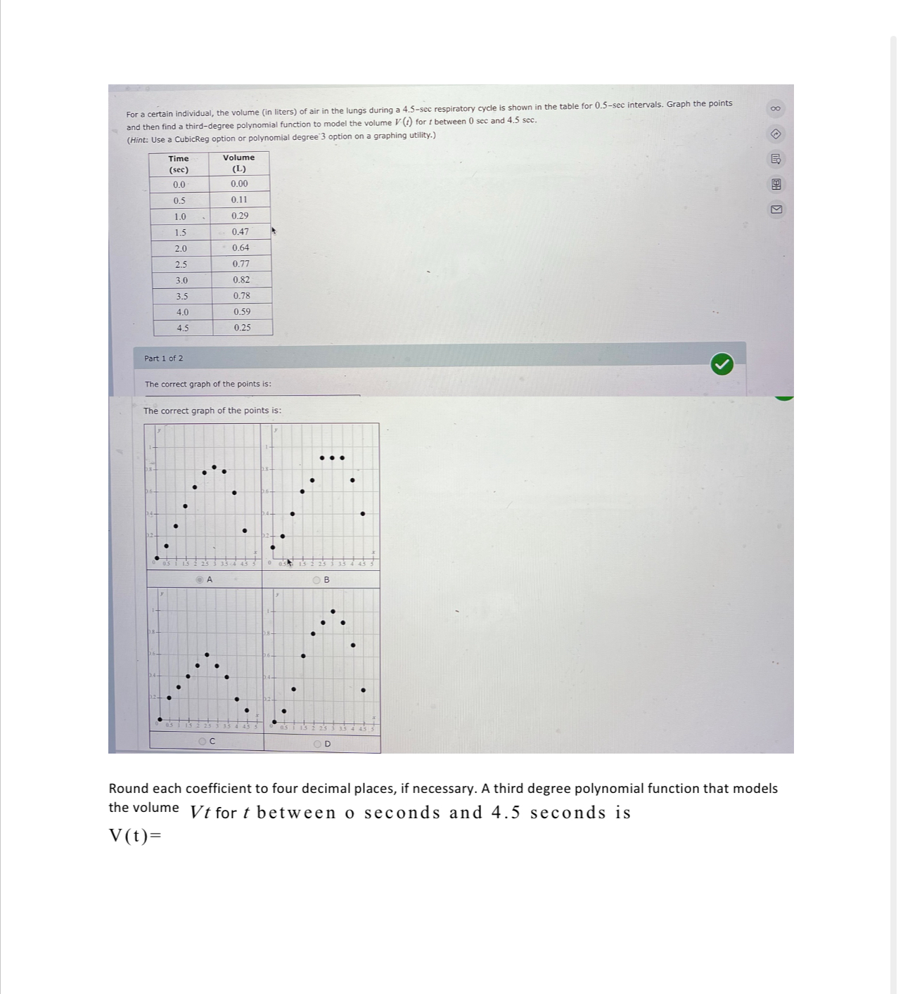 Round each coefficient to four decimal places, if | Chegg.com