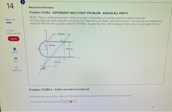 Solved 14 Required information Problem 13.064 - DEPENDENT | Chegg.com