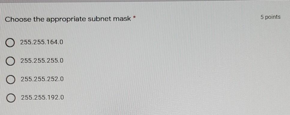 Solved FLSM Assume we want to subnet the Network address | Chegg.com