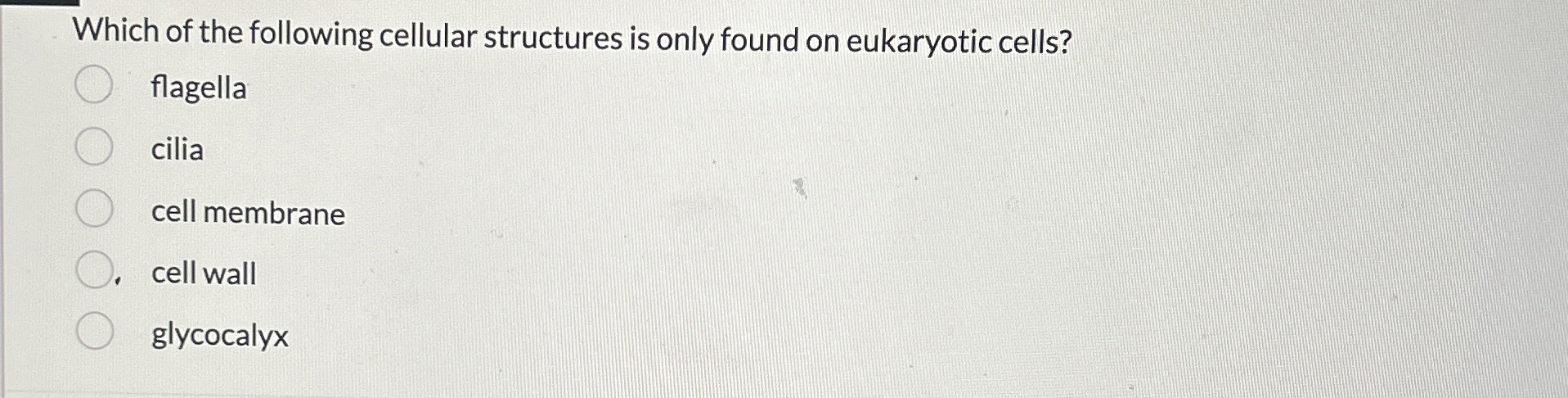 Solved Which of the following cellular structures is only | Chegg.com