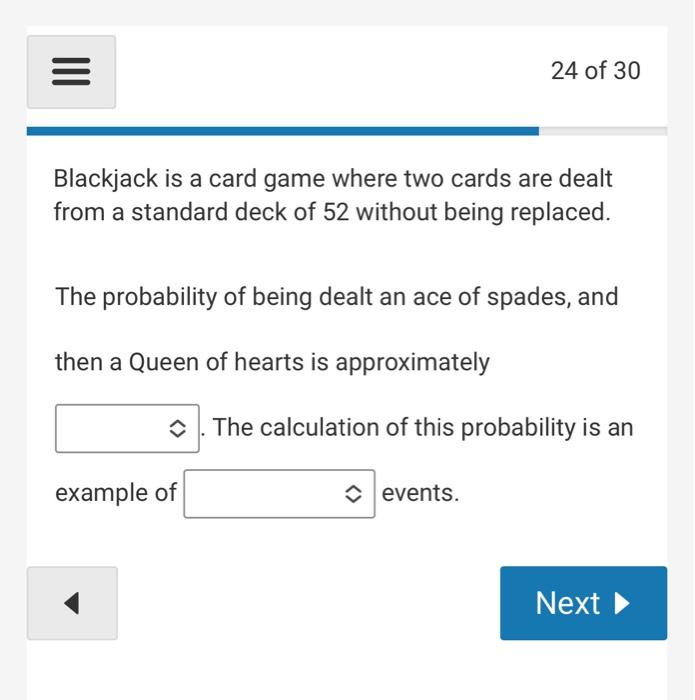 Solved Blackjack is a card game where two cards are dealt | Chegg.com
