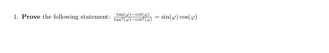 Solved Prove the following statement: | Chegg.com