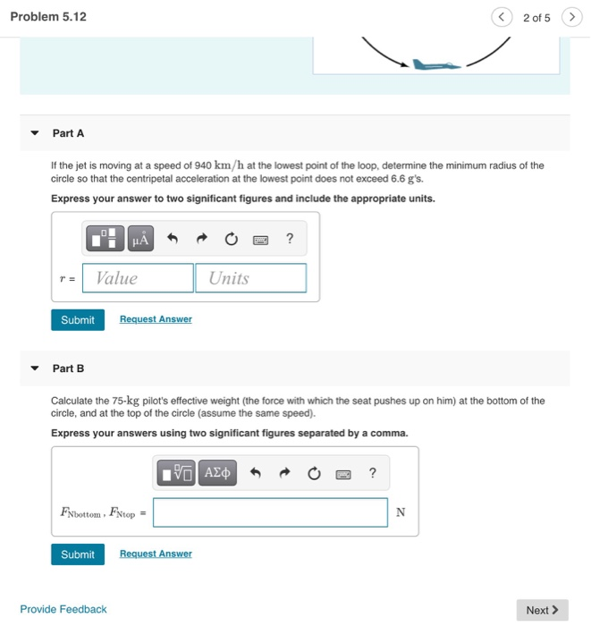 Solved Problem 5.12 Ajet pilot takes his aircraft | Chegg.com