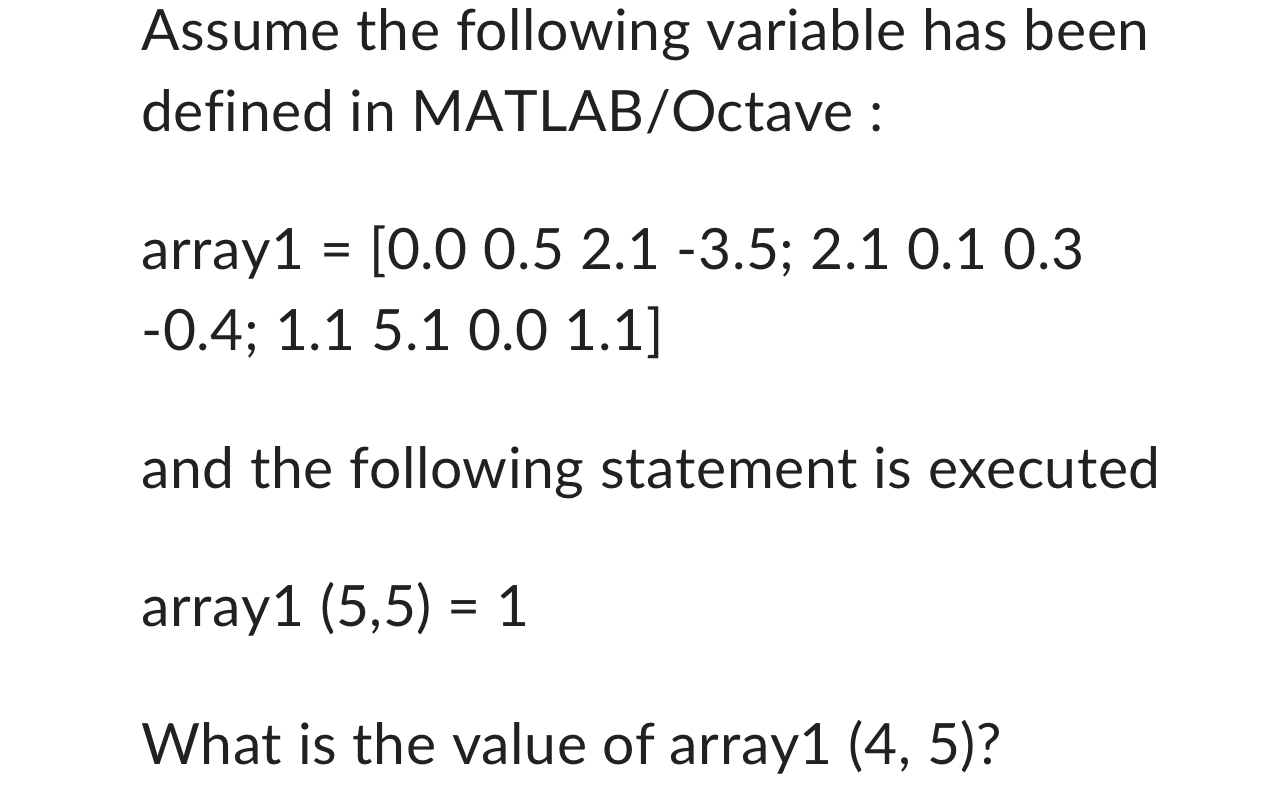 Solved Assume the following variable has been defined in | Chegg.com