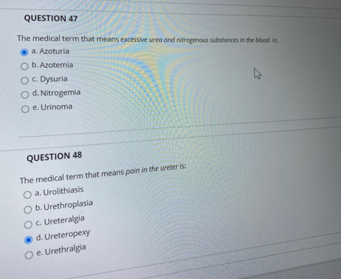 Solved QUESTION 35 The surgical term nephrolysis is defined | Chegg.com