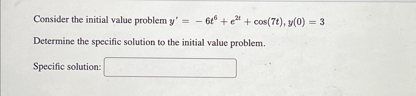 Consider the initial value problem | Chegg.com