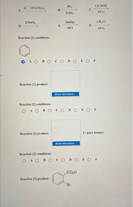 Solved Es А D Koc Ch3 3 Kmno4 Reaction [1] Conditions