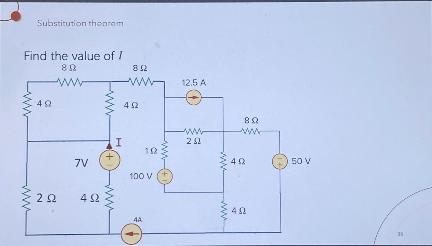 Solved Substitution Theoremfind The Value Of I