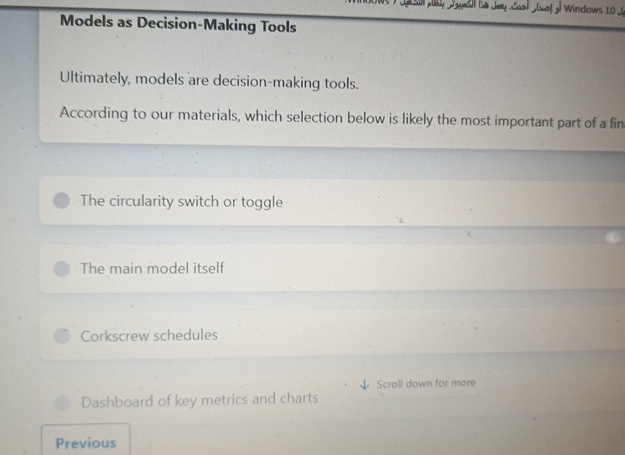 Solved Models as Decision-Making ToolsUltimately, models are | Chegg.com