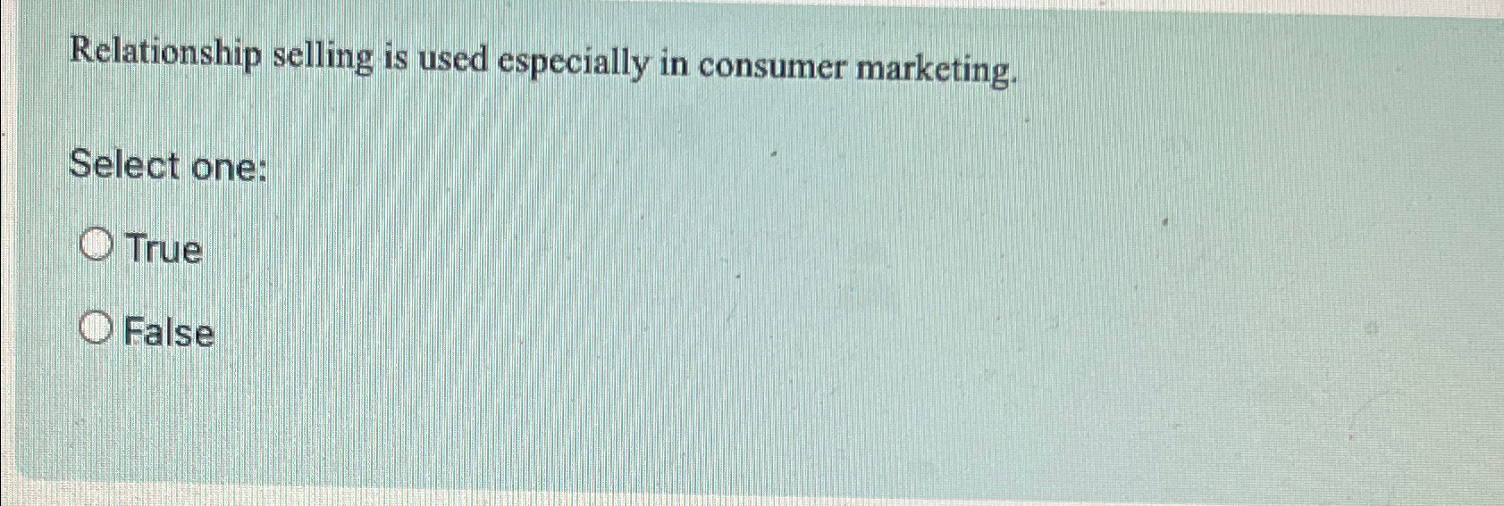 Solved Relationship selling is used especially in consumer | Chegg.com