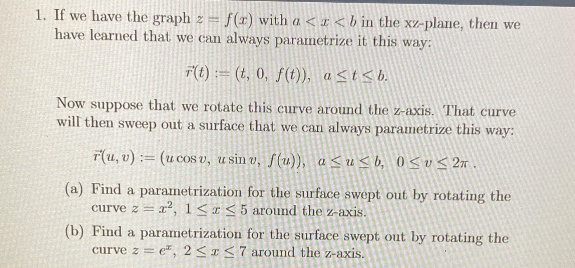 Solved If we have the graph z=f(x) with | Chegg.com