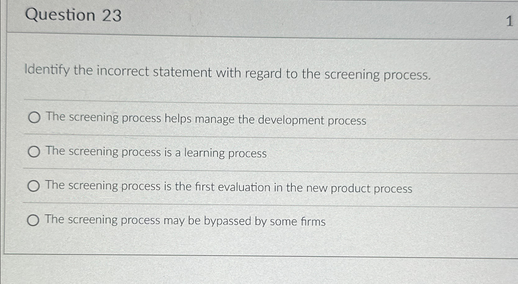 Solved Question 23Identify the incorrect statement with | Chegg.com