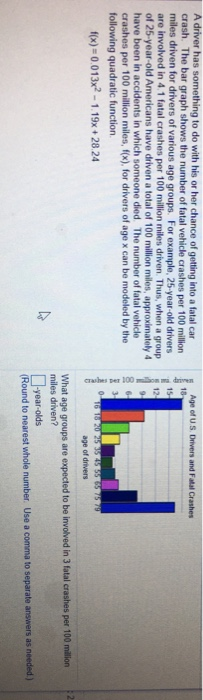 Solved Age of US Drivers and Fatal Crashes de A driver has | Chegg.com