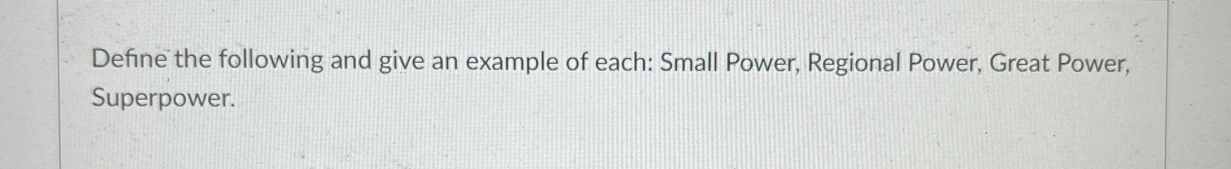 Solved Define the following and give an example of each: | Chegg.com