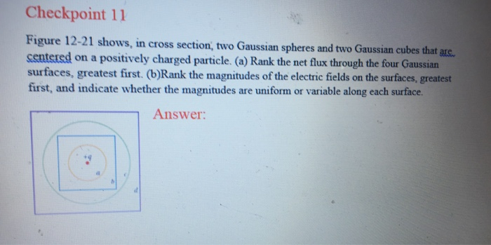 Solved Checkpoint 11 Figure 12-21 shows, in cross section, | Chegg.com