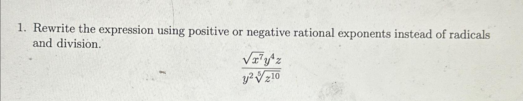 Solved Rewrite the expression using positive or negative | Chegg.com