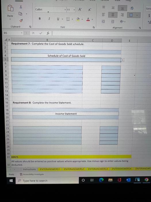 Solved Uuing Excel to calculate a predetermined overhead | Chegg.com