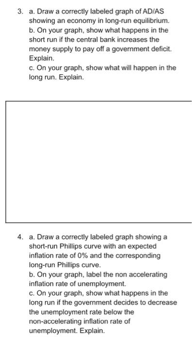 Solved 3. a. Draw a correctly labeled graph of AD/AS showing | Chegg.com