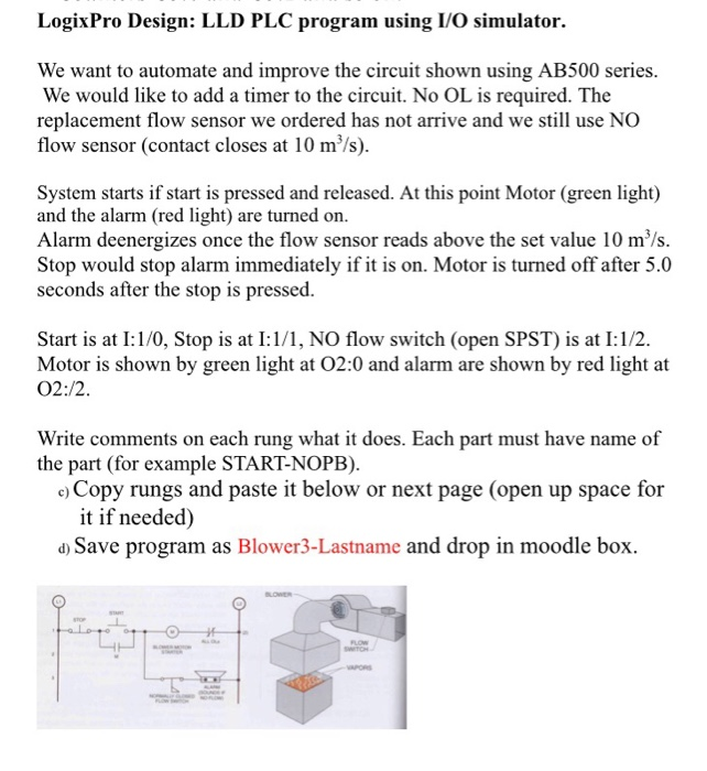 use LogixPro simulator I/O simulator this is a | Chegg.com