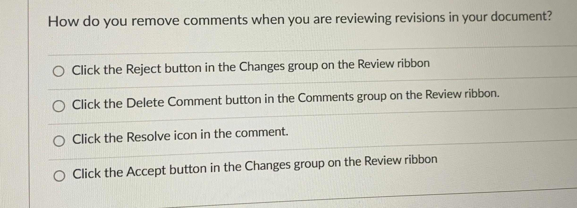 Solved How do you remove comments when you are reviewing | Chegg.com