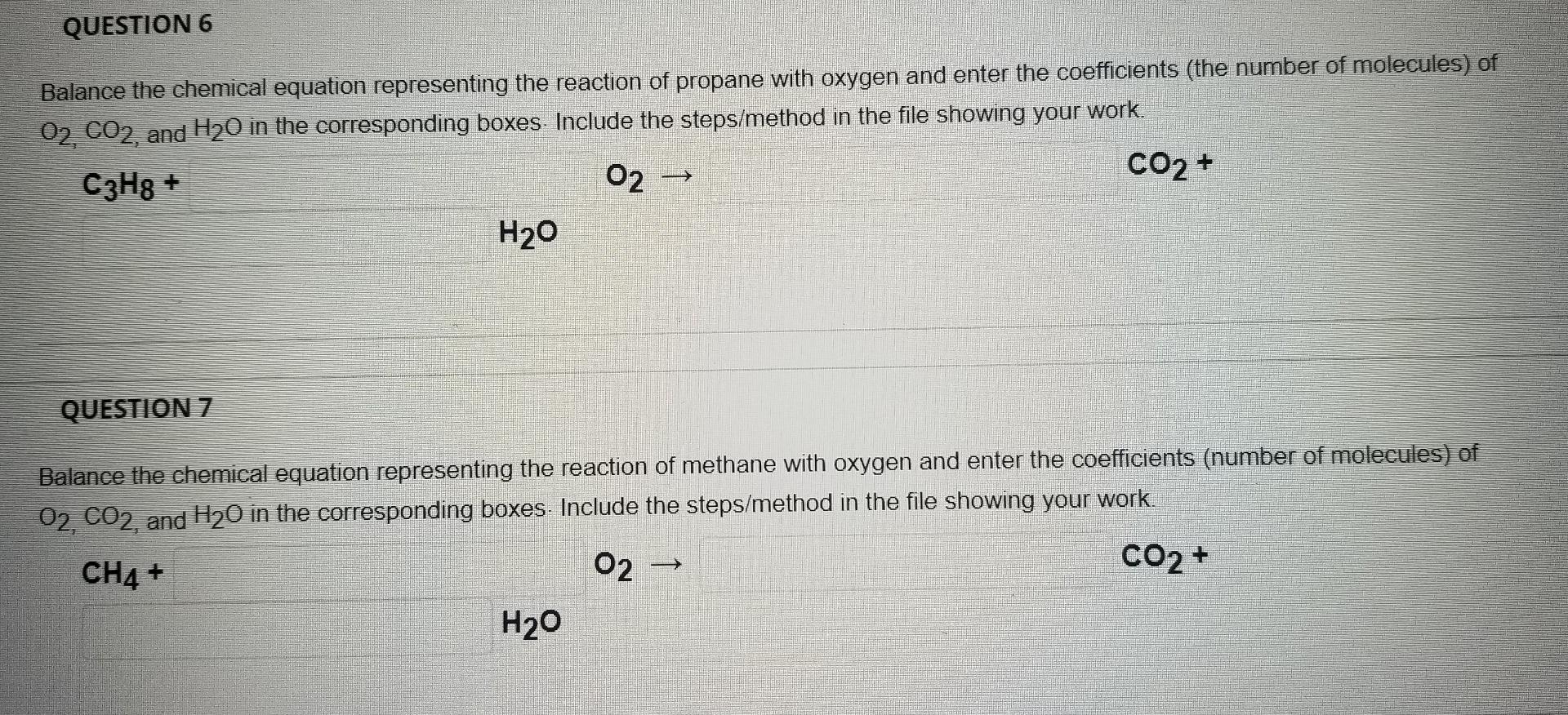 Solved QUESTION 6 Balance the chemical equation representing | Chegg.com