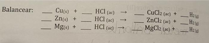 Solved Balance the equations | Chegg.com