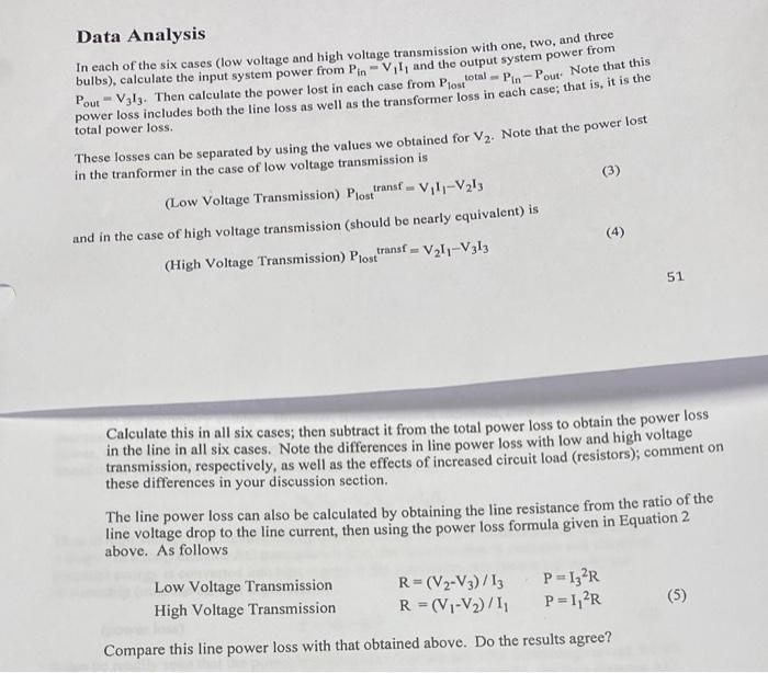 Solved total - Pin-Pout Note that this Data Analysis In each | Chegg.com