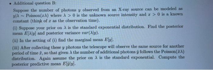 Solved - Additional question B: Suppose the number of | Chegg.com