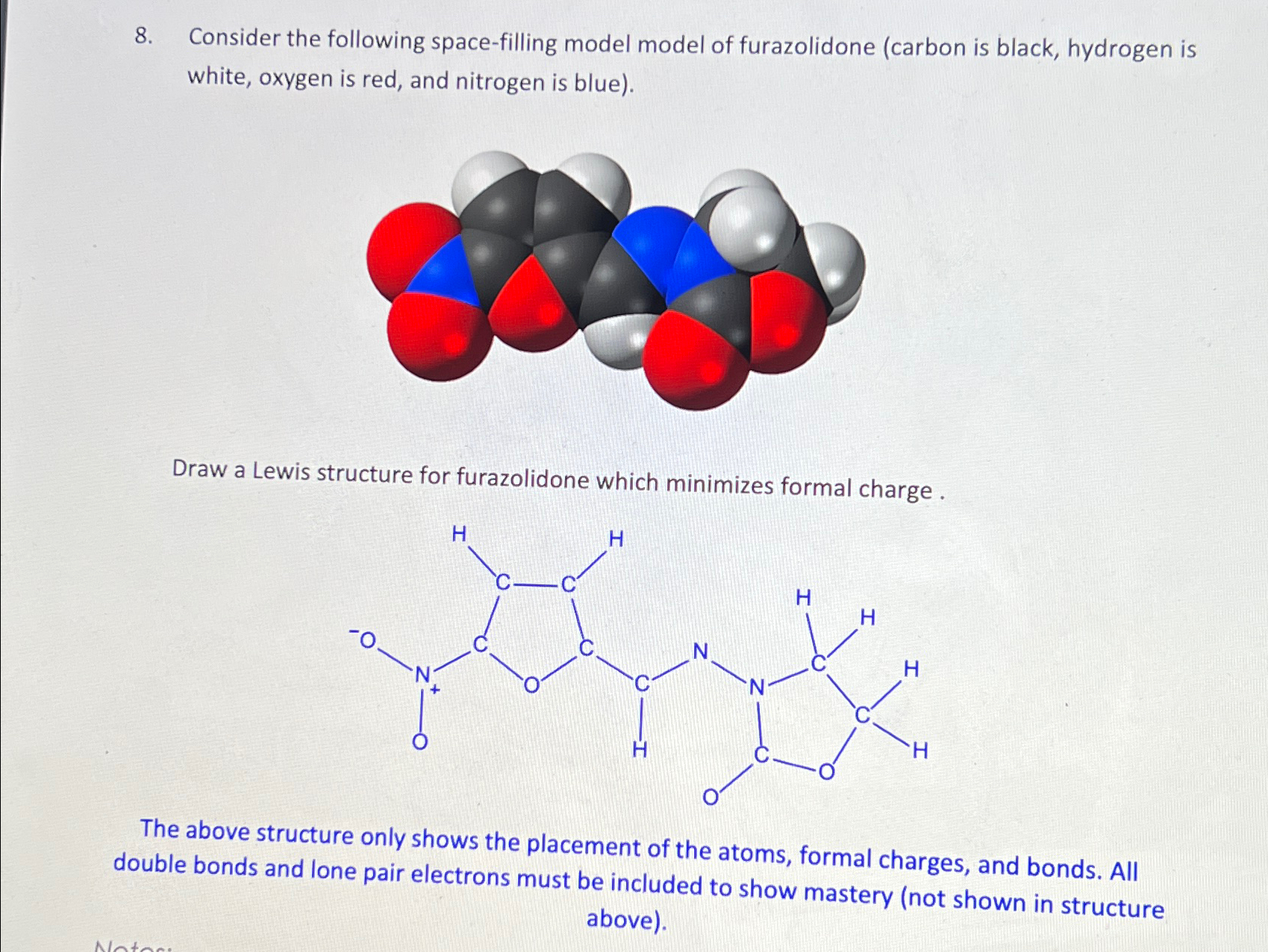 Solved Consider the following space-filling model model of | Chegg.com