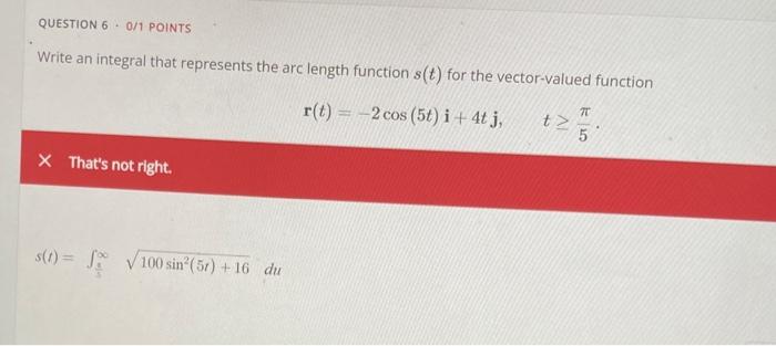 Solved Write an integral that represents the arc length | Chegg.com