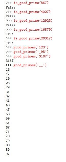 Solved A number is said to be a good prime if it is prime | Chegg.com