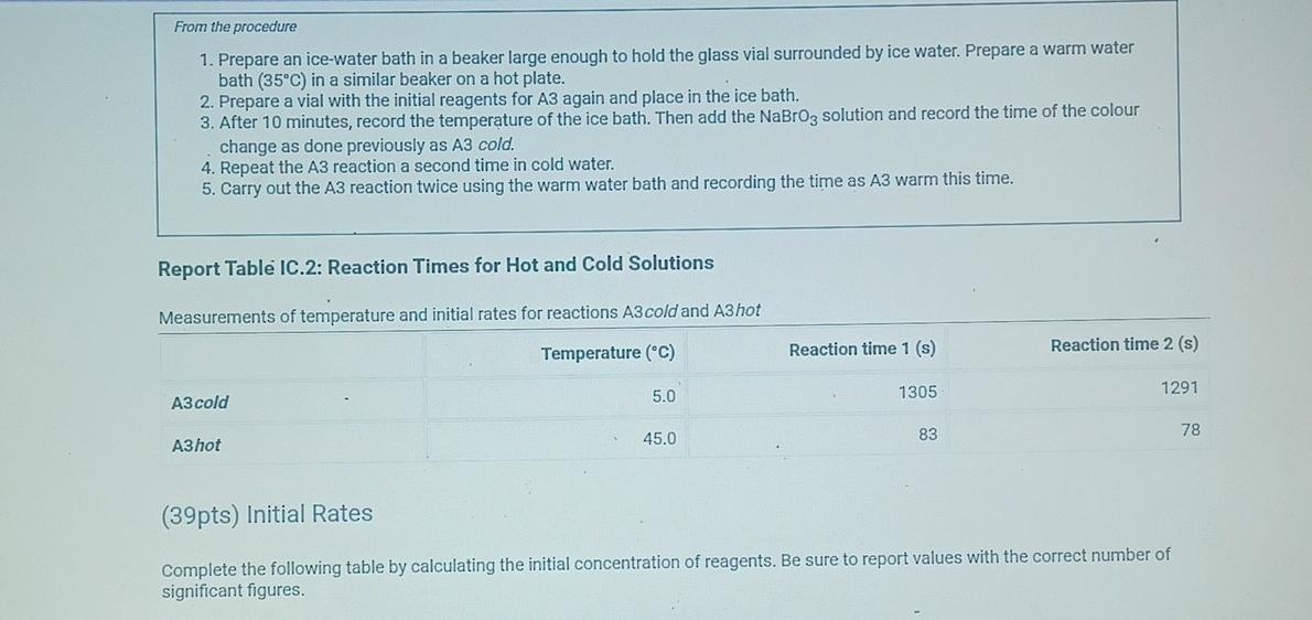 Solved (2pts) Kinetics of an lodine-clock Reaction virtu How | Chegg.com