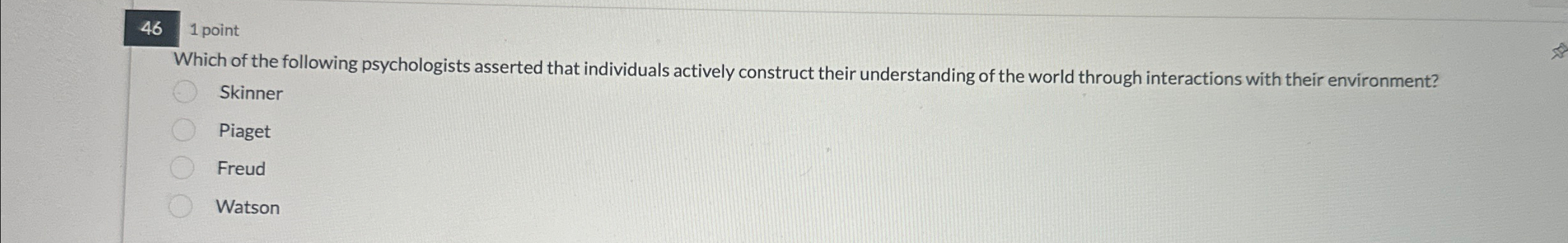 Solved 1 ﻿pointWhich of the following psychologists asserted | Chegg.com