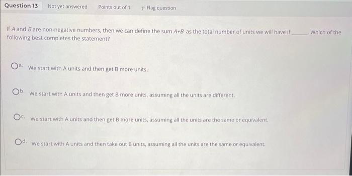 Solved If A and B are non-negative numbers, then we can | Chegg.com