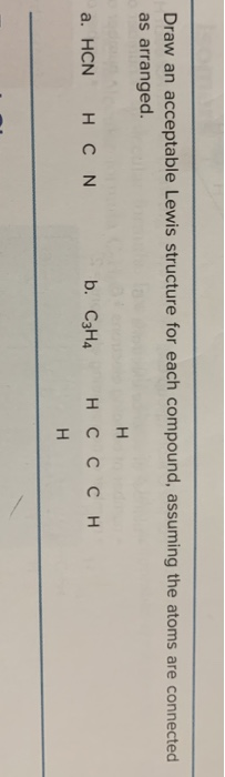 Solved Draw an acceptable Lewis structure for each compound, | Chegg.com