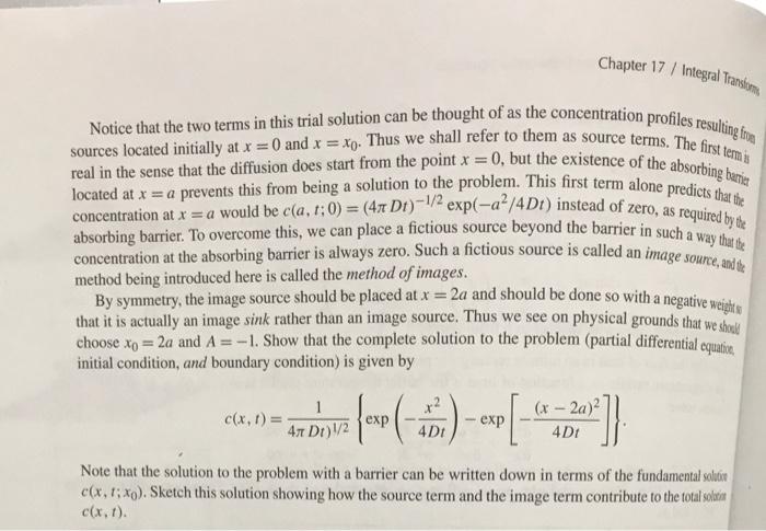 Solved ac =D 17. Consider the one-dimensional diffusion | Chegg.com