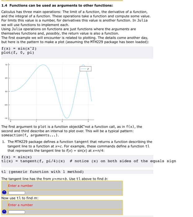 Solved 1 4 Functions Can Be Used As Arguments To Other