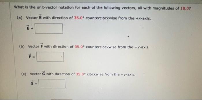 Solved What is the unit-vector notation for each of the | Chegg.com