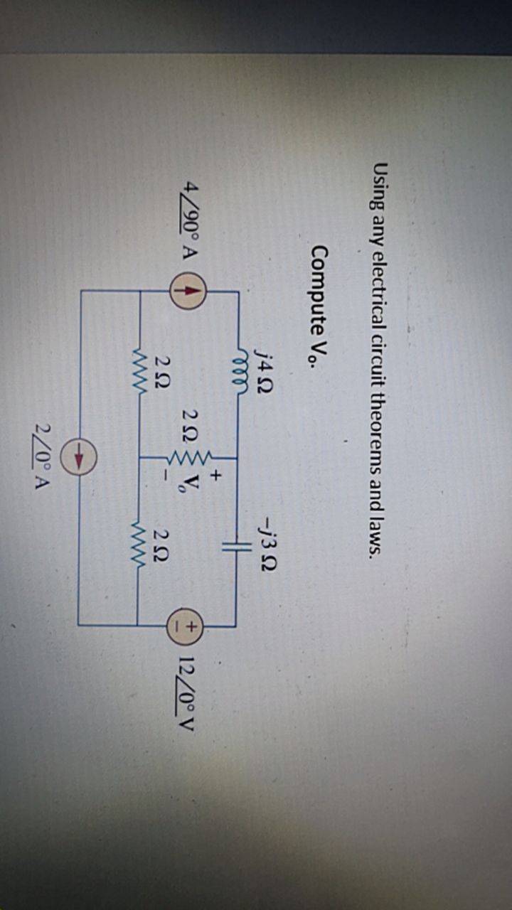 Solved Using any electrical circuit theorems and | Chegg.com