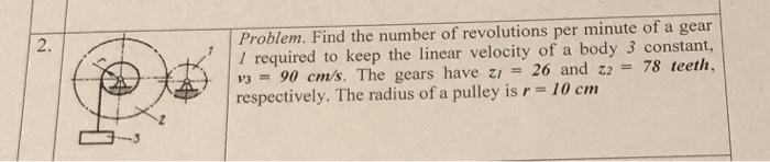 Solved 2. Problem. Find the number of revolutions per minute | Chegg.com