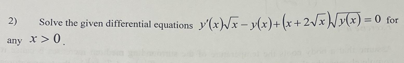 Solved Solve the given differential equations | Chegg.com