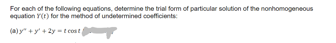 Solved For each of the following equations, determine the | Chegg.com